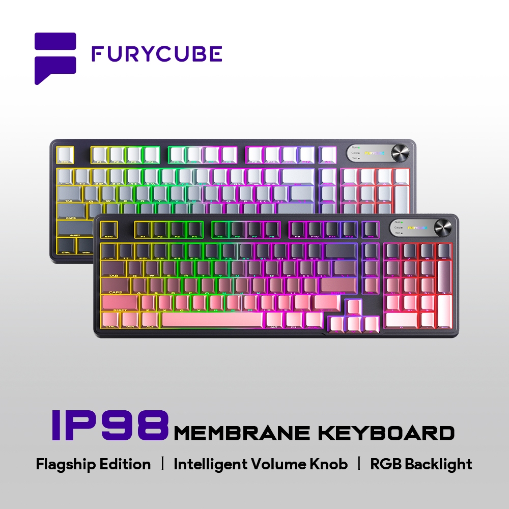 Jual FURYCUBE IP98 Membrane Keyboard Waterproof Gradient Keycaps ...