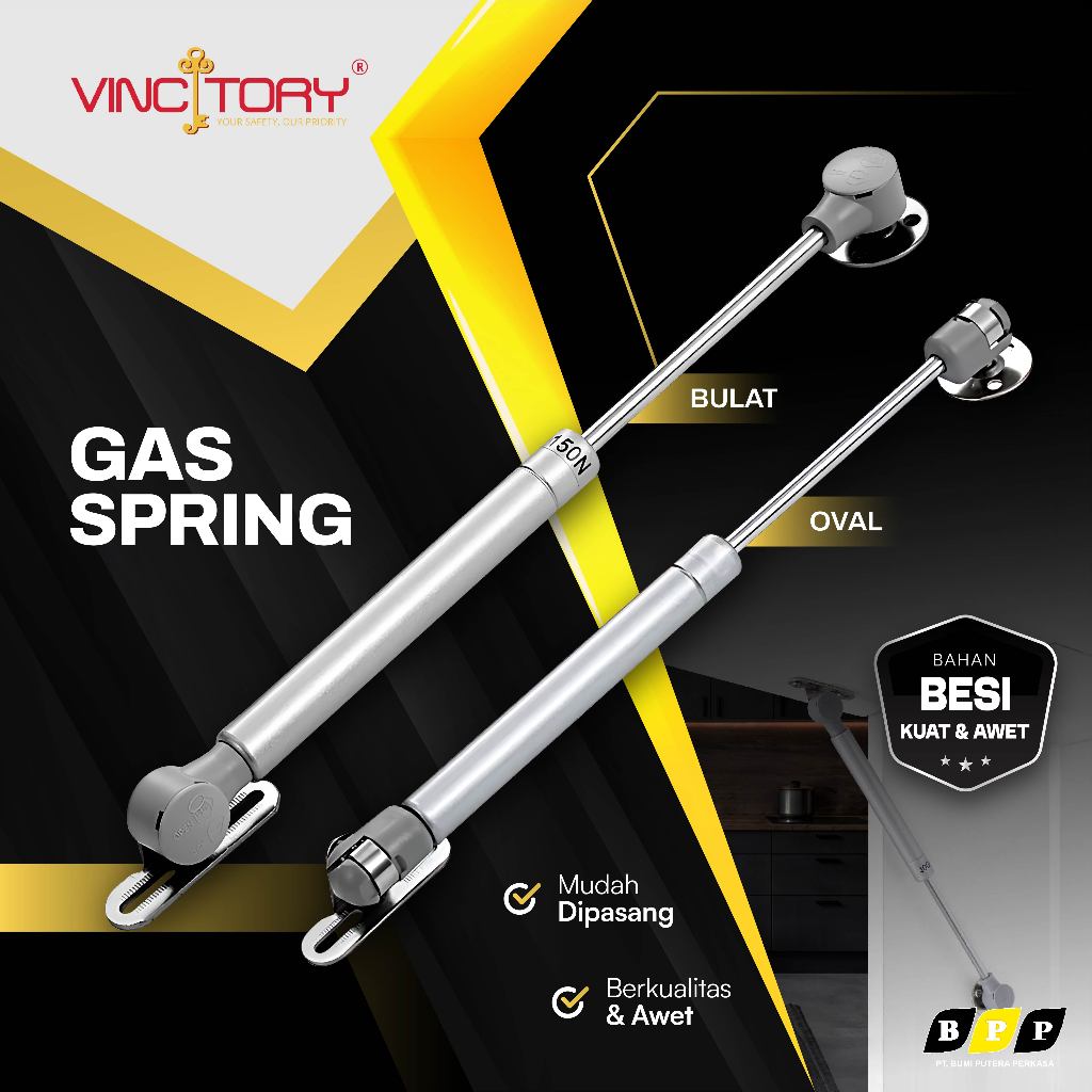 Jual Gas Spring Pintu Lemari Hidrolik 100N Per pcs Gaspring Hidrolis ...