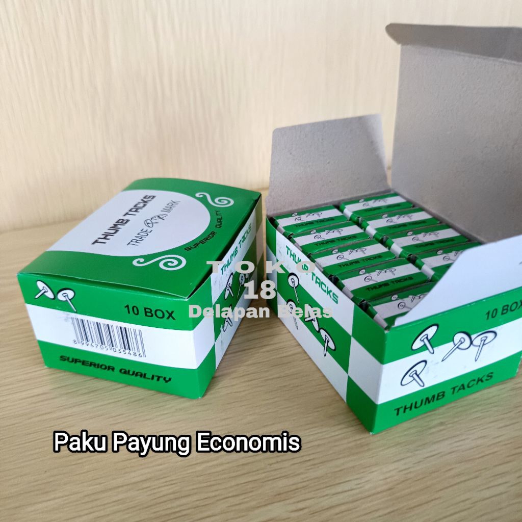Jual 1 Box Paku Payung Murah(Isi 10 Kotak) / Thumb Tack Economis ...