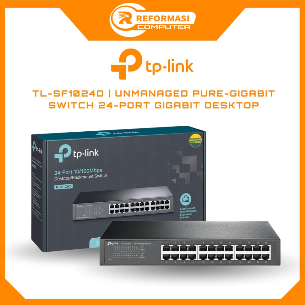 Jual TP-LINK Switch 24 Port 10/100Mbps TP Link TL SF1024D | Shopee ...