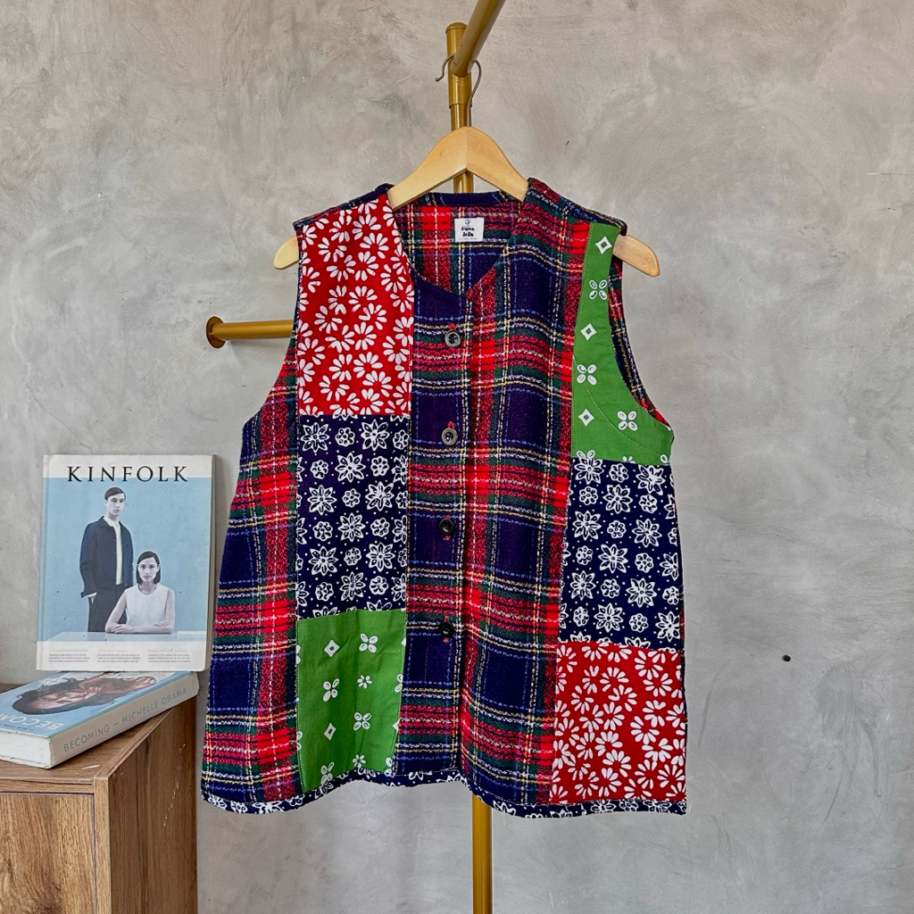 Jual kama.sera Libya vest batik all size | Shopee Indonesia