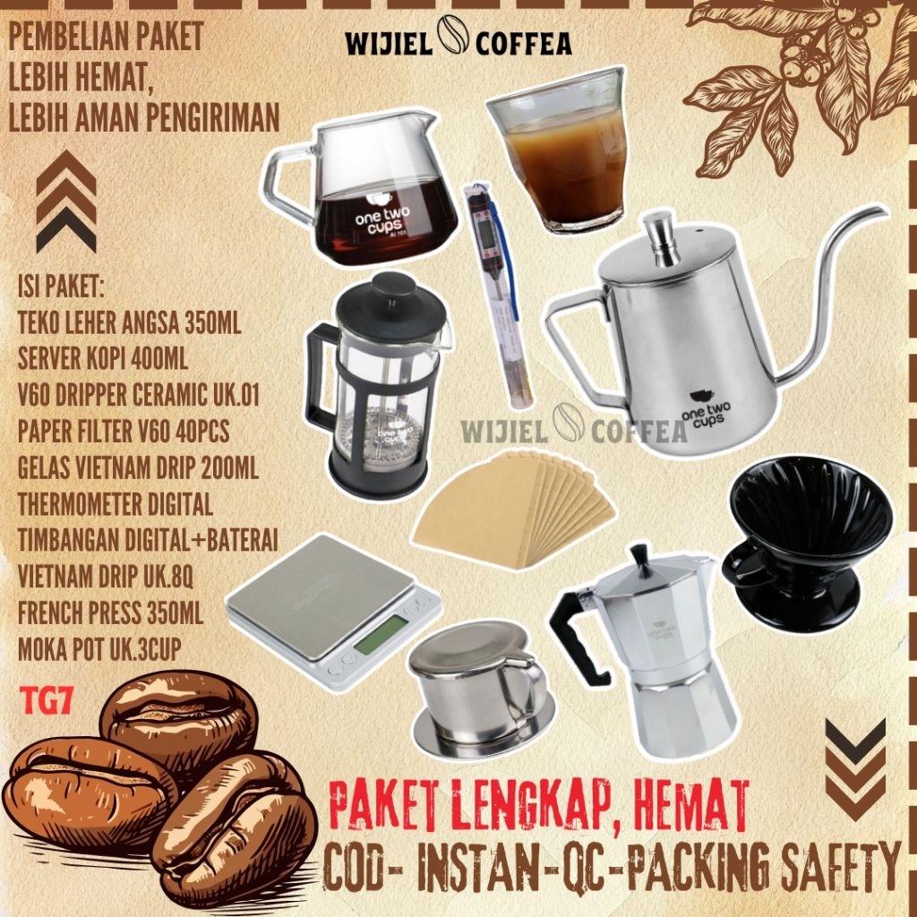 Jual Paket Alat Kopi Lengkap tanpa Grinder - Set V60 DRIPPER Ceramic ...