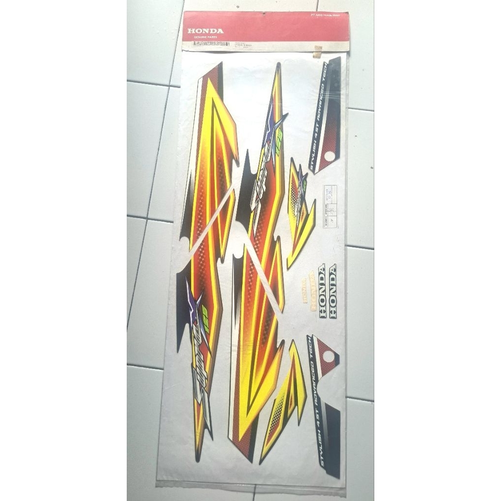 Jual striping Supra X 125 2005 original Honda full set | Shopee Indonesia