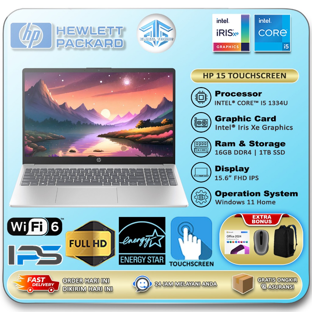 Jual Laptop HP 15 Intel Core i5 1334U Ram 32GB 2TB SSD FHD IPS Backlite ...