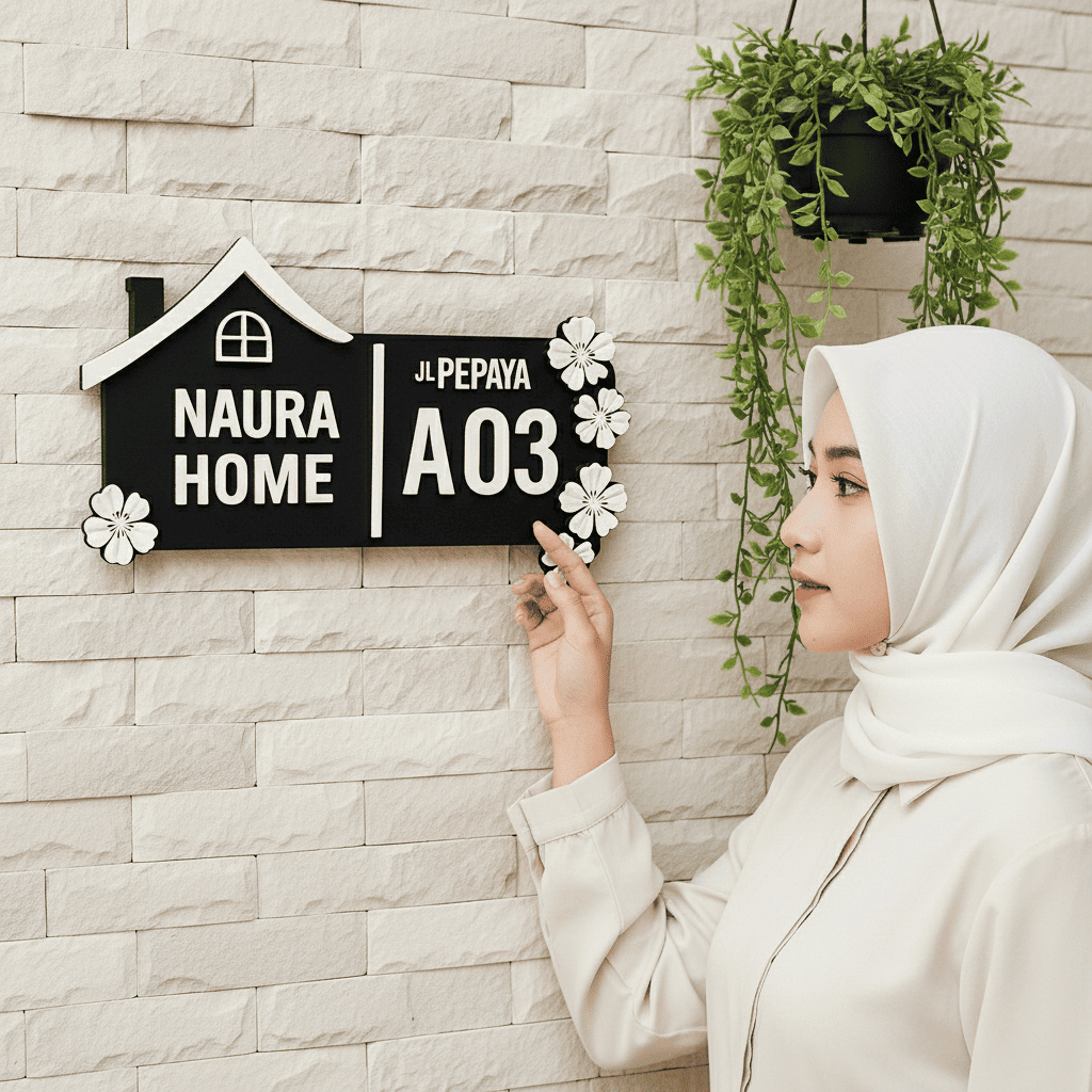 Jual NOMOR RUMAH KAYU CUSTOM Ukiran Nama & Blok - Papan Plakat Alamat ...