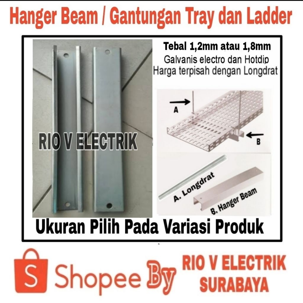 Jual Hanger beam Electro 500 mm Hangerbeam 50 cm Tebal 1,2 dan 1,8 mm ...