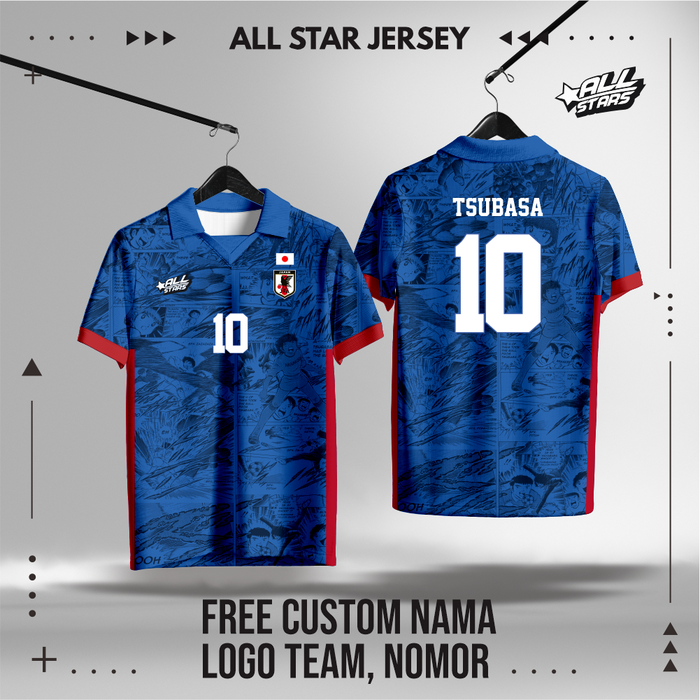 Jual JERSEY FANTASI TIMNAS JEPANG x CAPTAIN TSUBASA | FREE CUSTOM NAMA ...