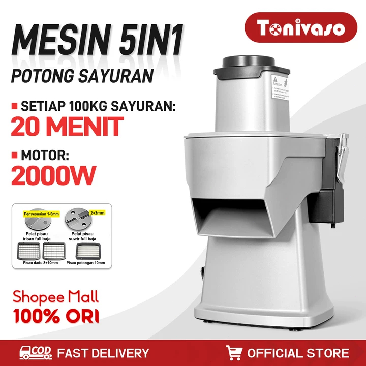 Jual Tonivaso Mesin Potong Sayuran Serbaguna - Alat Pemotong Dadu ...