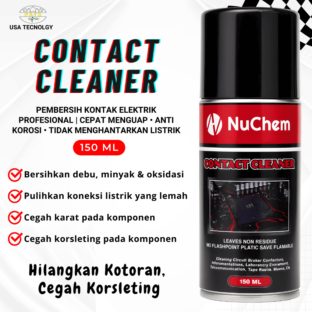 Jual NuChem Contact Cleaner 150ml Pembersih Kontak Elektrik Komponen ...