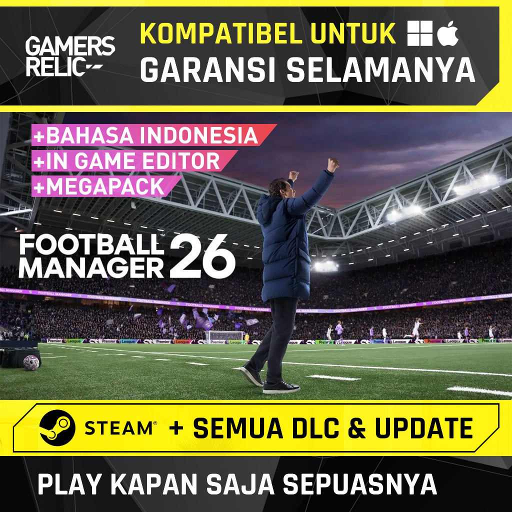 Jual Football Manager 26 / FM 26 + In Game Editor & Megapack PC MAC ...