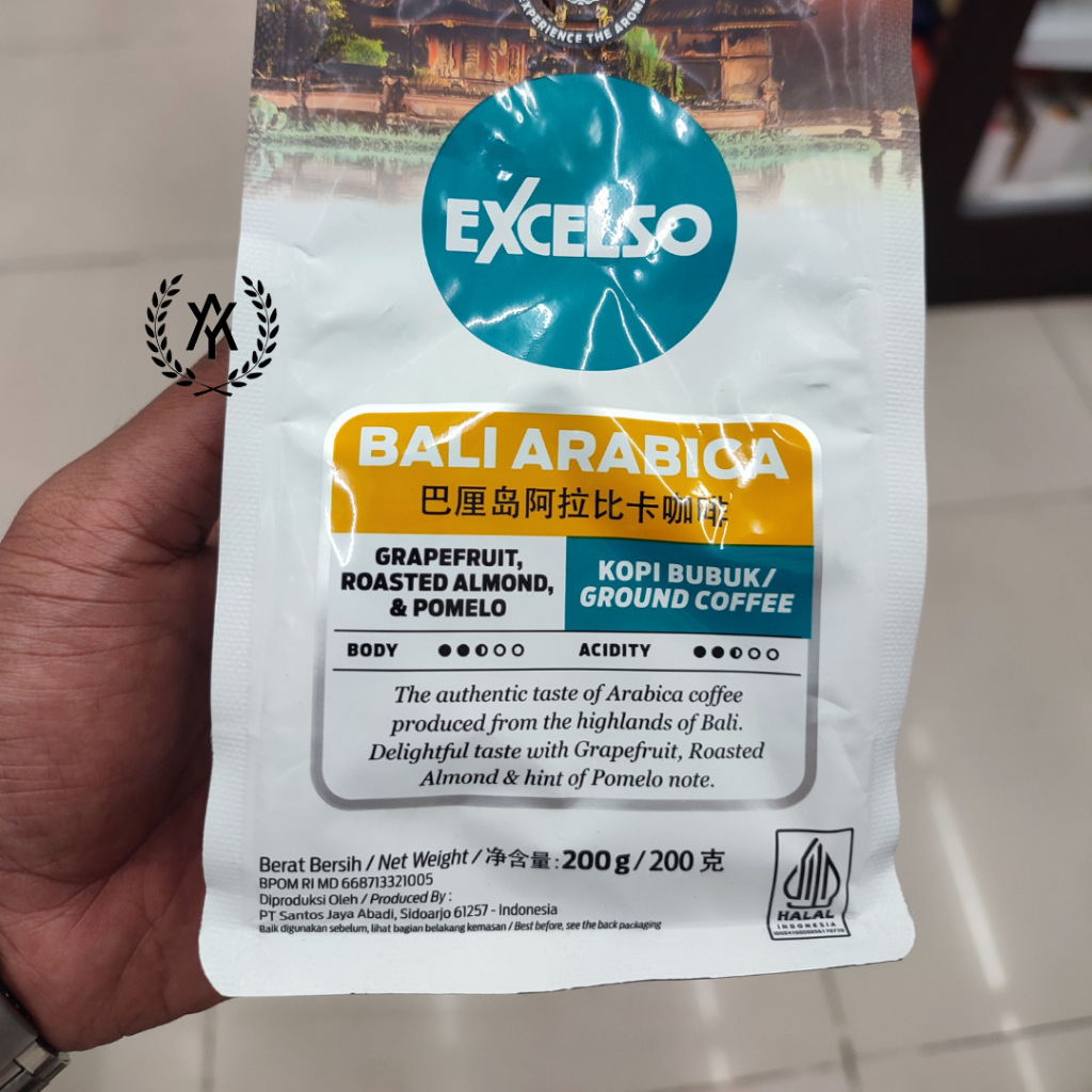 Jual Excelso Bali Arabica Ground Coffee Kopi Bubuk 200g - Biji Kopi ...