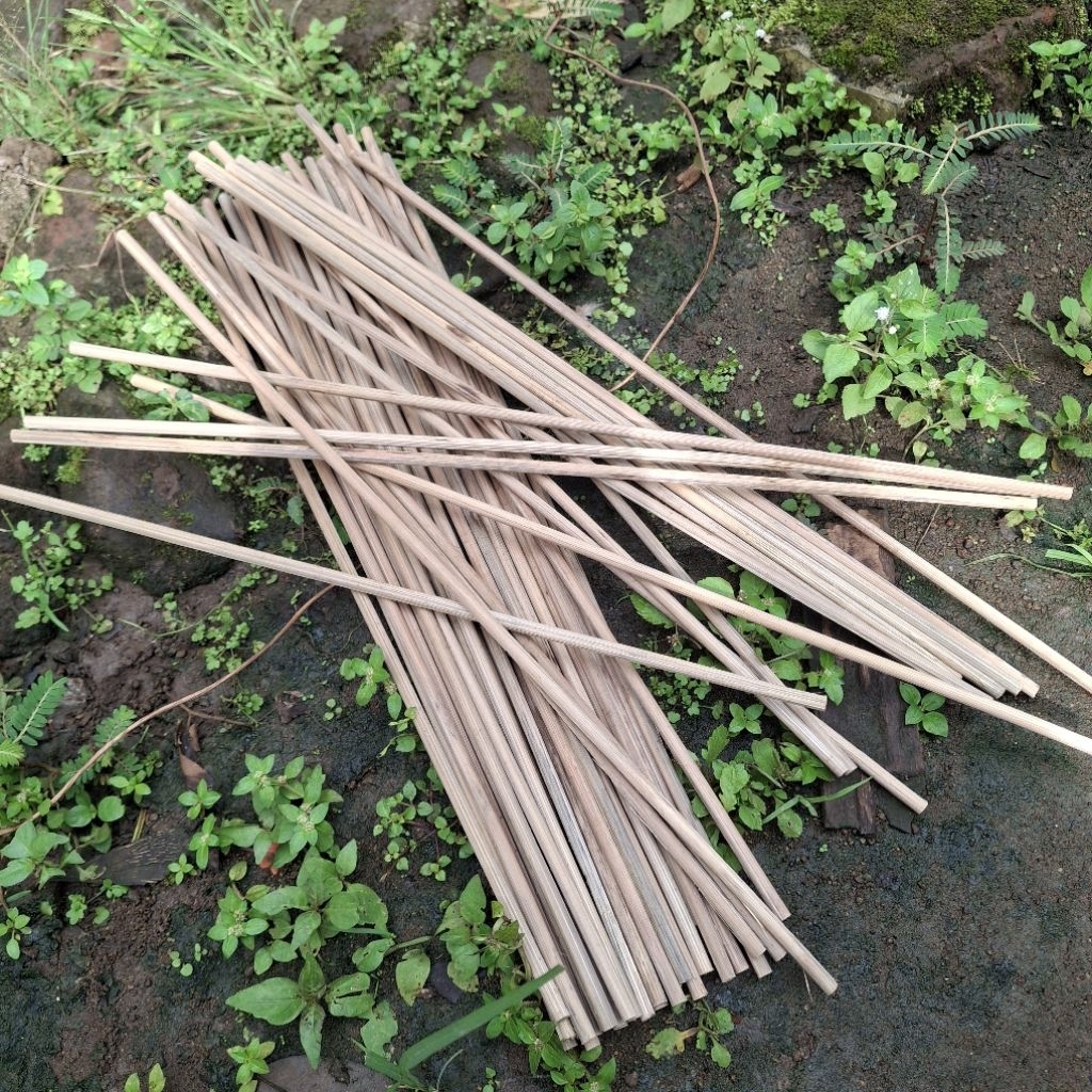 Jual stik bambu bulat 50pcs panjang 40cm tebal 5mm dowel bambu ...