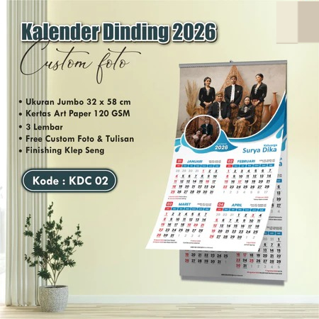 Jual CETAK KALENDER DINDING SATUAN - KALENDER JUMBO CUSTOM FOTO ...
