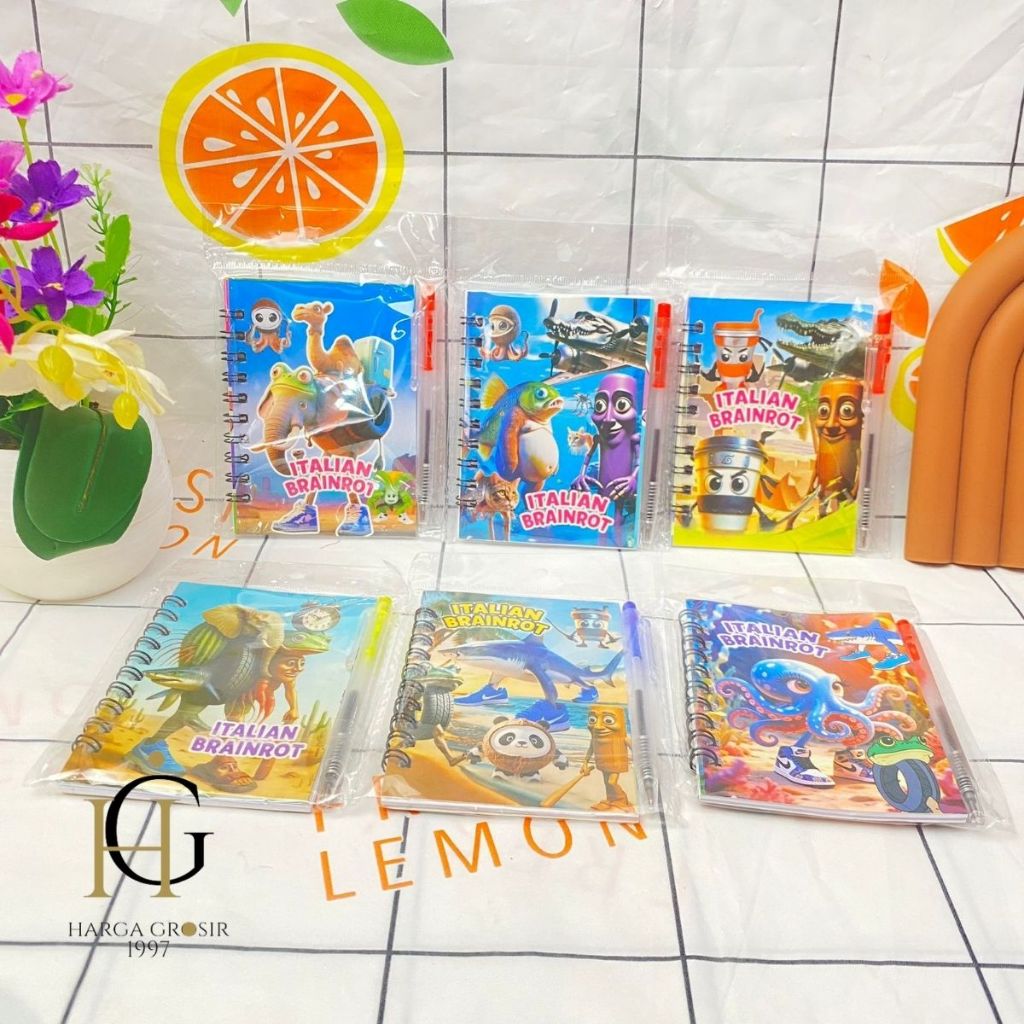 Jual NOTE BOOK BUKU DIARY LUCU IMUT BUKU BINDER A7 BRAINROT ANOMALI ...