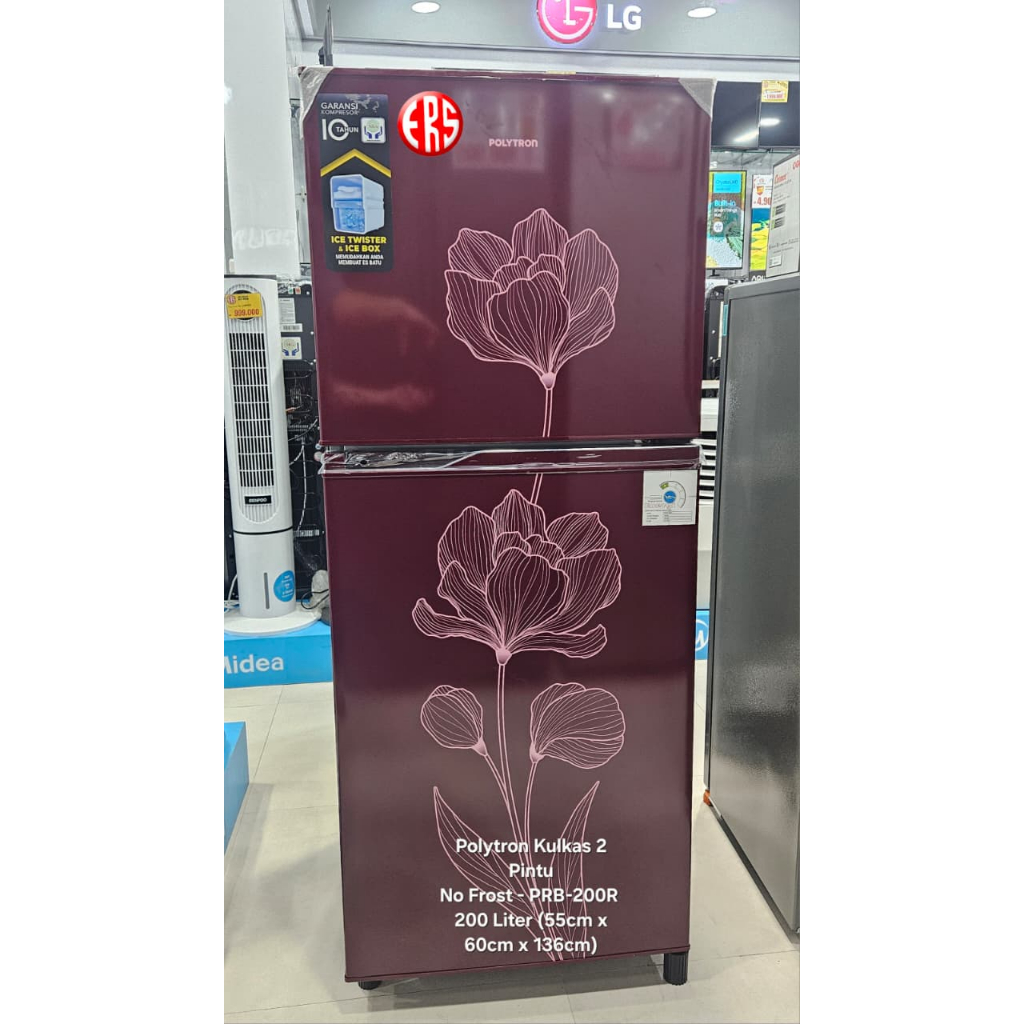 Jual POLYTRON Kulkas 2 Pintu No Frost 200 Liter PRB-200R | Shopee Indonesia