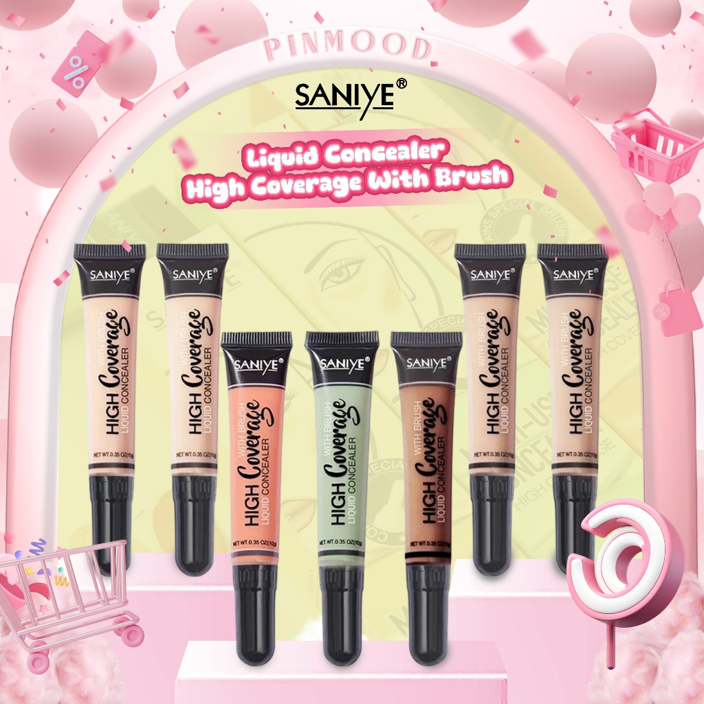 Jual SANIYE - LIQUID CONCEALER HIGH COVERAGE WITH BRUSH R1072 ( 10 g ...