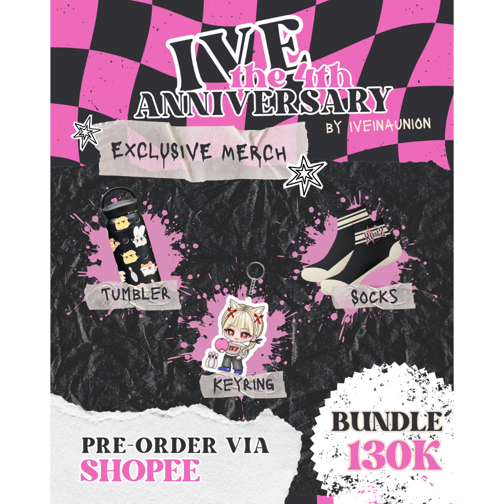 Jual [BATCH 1] Pre Order Bundle Fan Merch 4th Anniversary IVE | Shopee ...