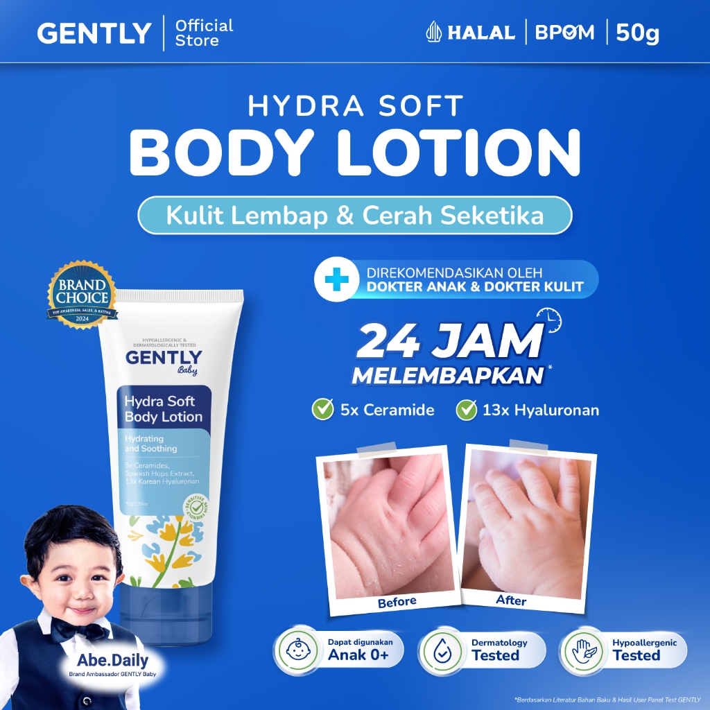 Jual Gently Baby Hydra Soft Nourishing Lotion 50 gr | Body Lotion ...
