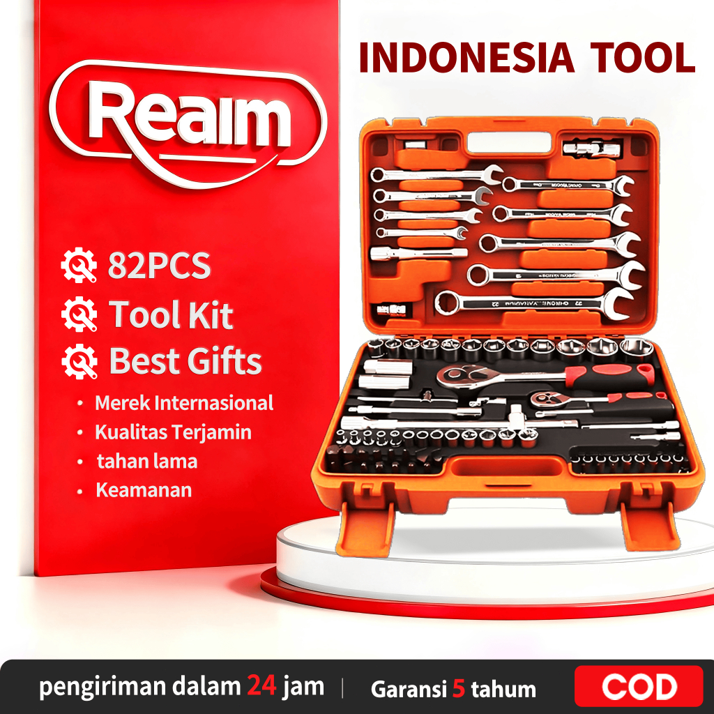 Jual REAIM 82PCS Tool Kit Set Multifungsi Tool Kit Set alat kunci pas ...