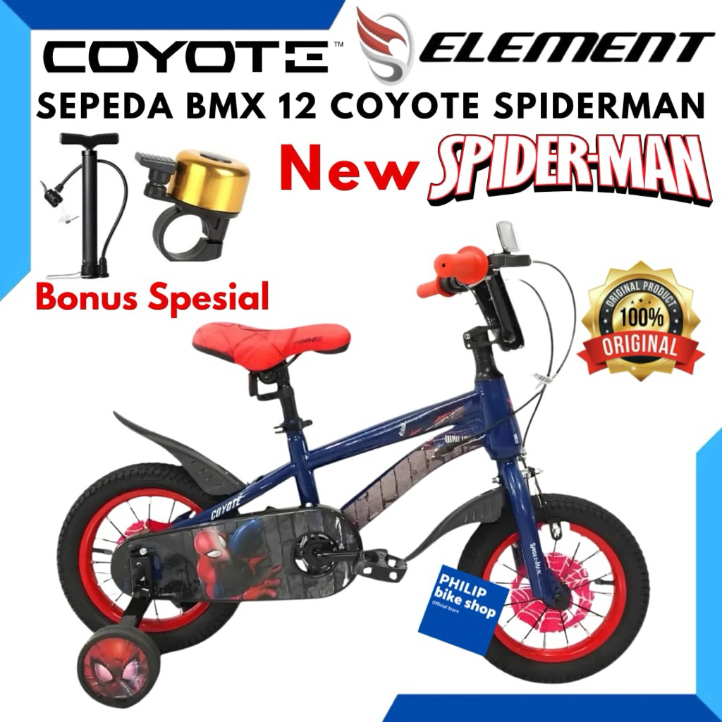 Jual Sepeda Anak Laki Laki 12 16 18 BMX Element Coyote Yotel Spiderman ...