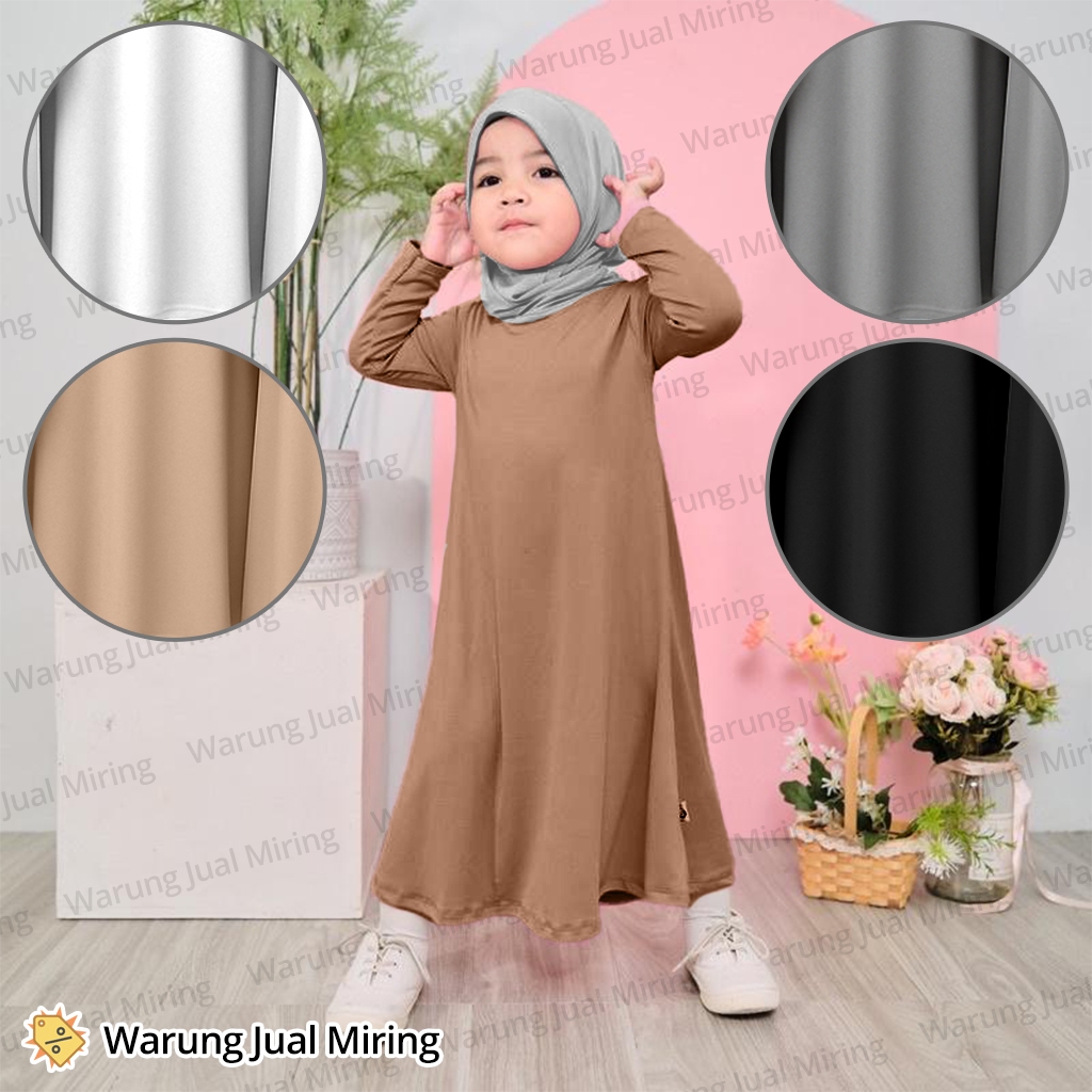 Jual Dress INNER MANSET Gamis Lengan Panjang Jersey Perempuan Anak ...