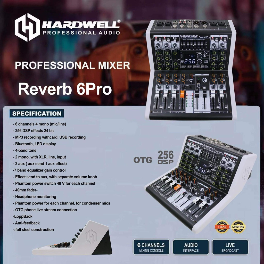 Jual mixer hardwell reverb 6 pro original 256 dsp bluetooth | Shopee ...