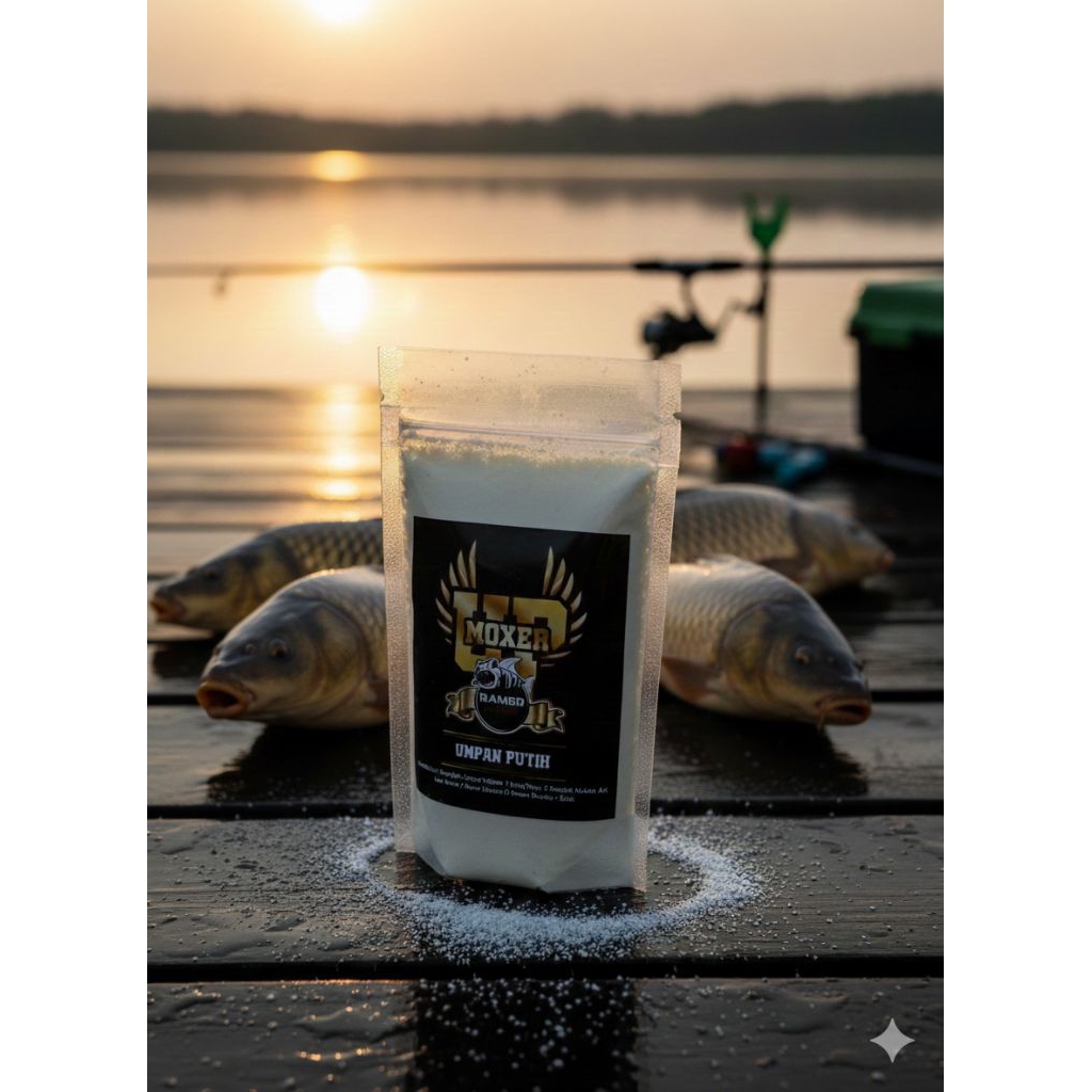 Jual umpan putih MOXER UP untuk jenis ikan mas atau tombro, baik untuk ...