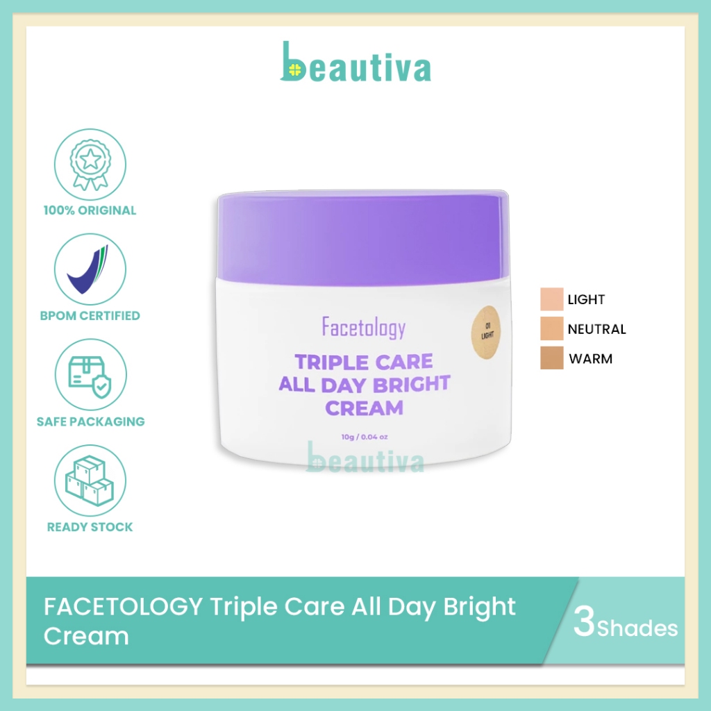 Jual Facetology Triple Care All Day Bright Cream 10gr | Shopee Indonesia