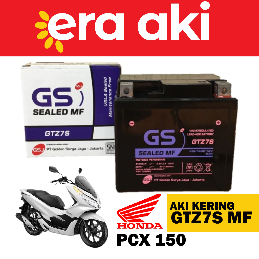 Jual Aki Motor Honda PCX 150 PCX 160 GTZ7S Aki Kering Accu Kering MF ...