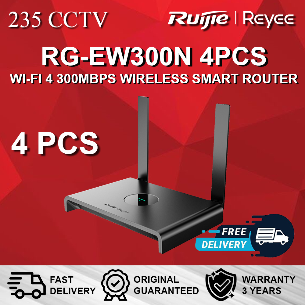 Jual RUIJIE REYEE RG-EW300N 4PCS WI-FI 4 300MBPS WIRELESS SMART ROUTER ...