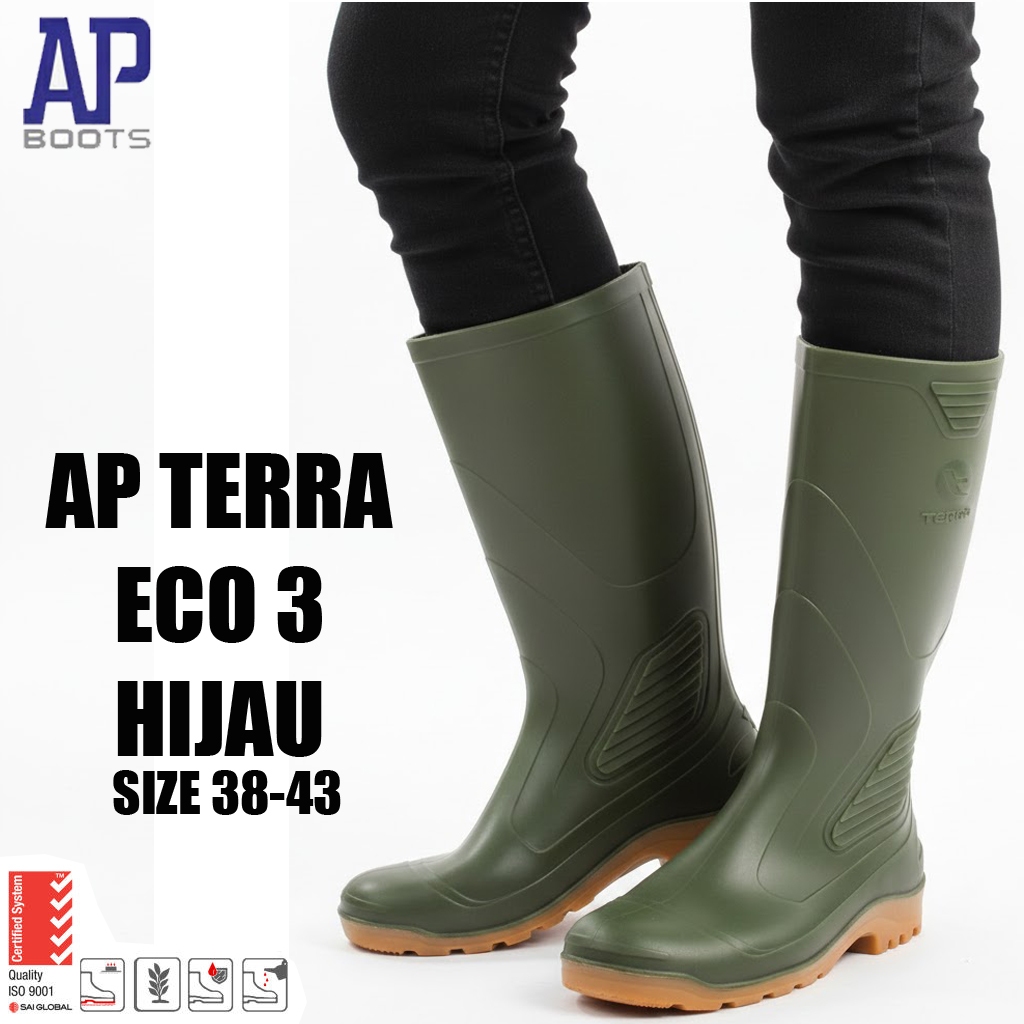 Jual Sepatu boots pria wanita Panjang Anti Slip Lentur AP Boots Terra ...