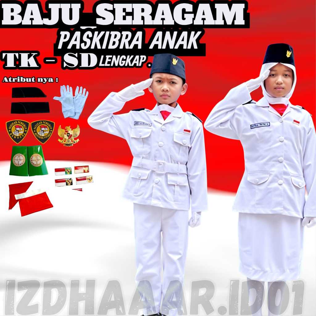 Jual Baju_SERAGAM PASKIBRA Anak TK & SD PRIA dan WANITA LENGKAP\Setelan ...