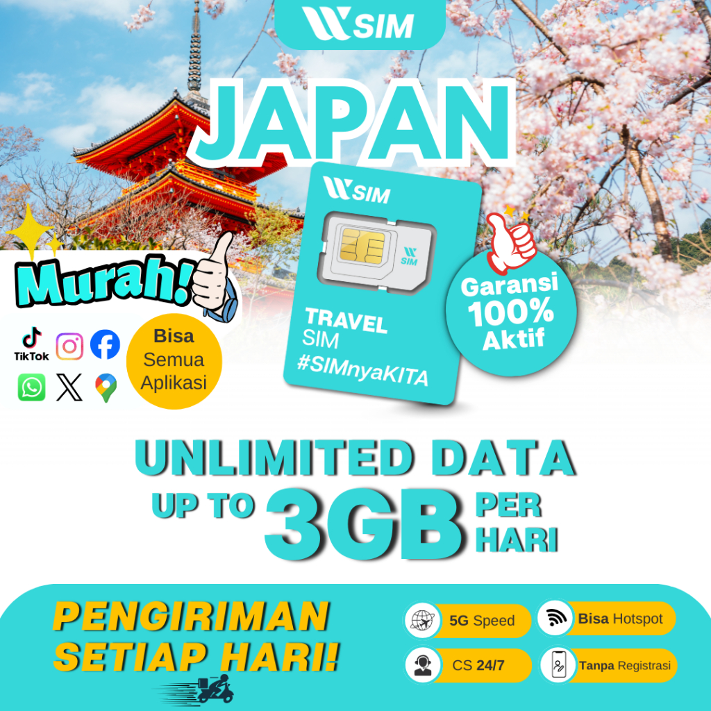 Jual SIM Card Japan Unlimited Data | SIM Card Travel Jepang 4G/5G | SIM ...