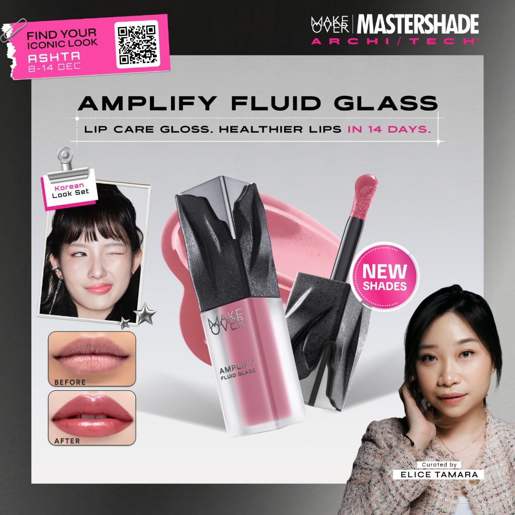 Jual [SPECIAL MASTERSHADE] NEW! MAKE OVER Amplify Fluid Glass Lip Gloss ...
