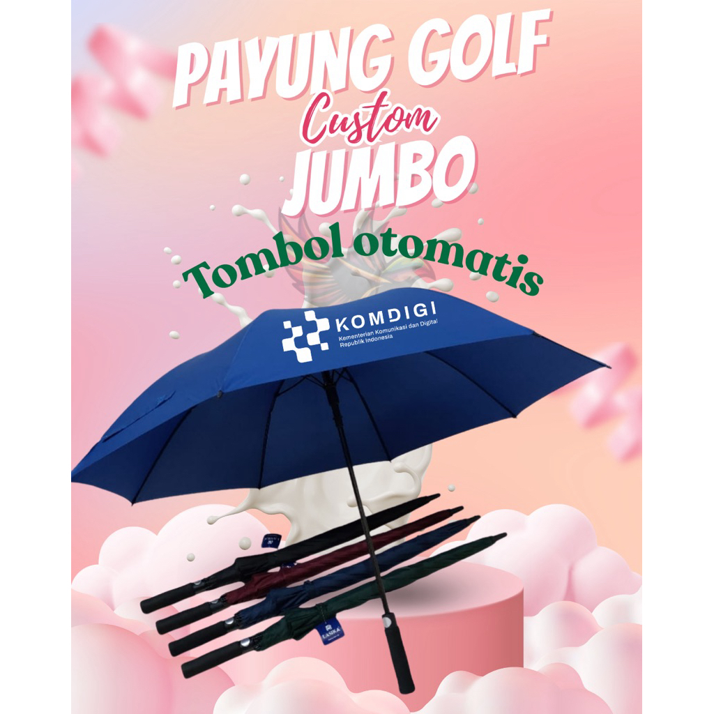 Jual Payung golf jumbo 022 custom cetak logo cocok untuk souvenir ...