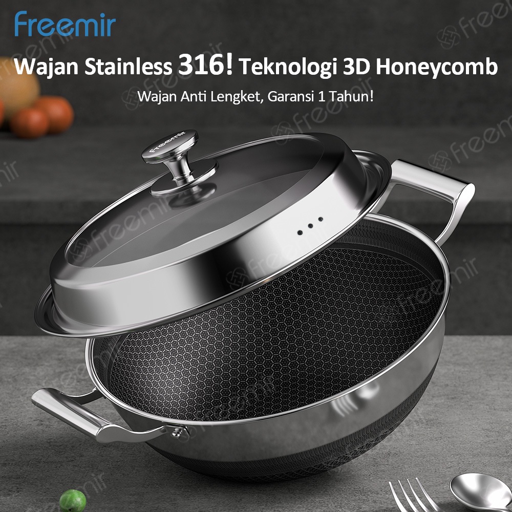 Jual [HOT] Free bonus freemir Original Wajan Panci Honeycomb 24/32cm ...