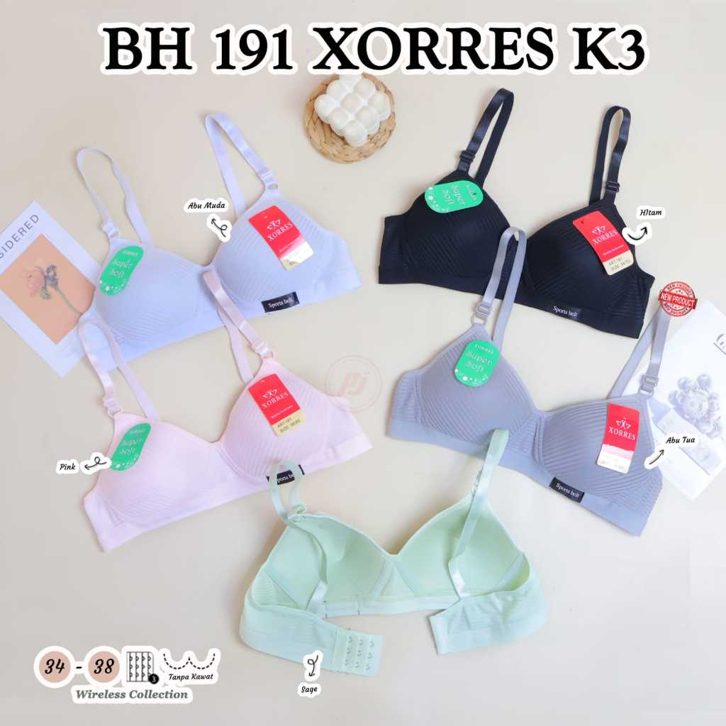 Jual BRA BH SPORT BUSA TIPIS CUP A KECIL XORRES 191 KAIT 3 SIZE 34-38 ...