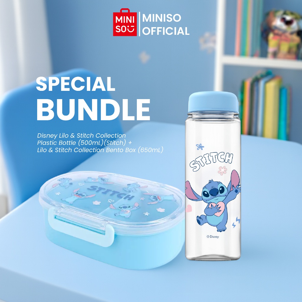 Jual [BUNDLE STITCH] MINISO Disney Stitch Series Botol Minum 500mL ...