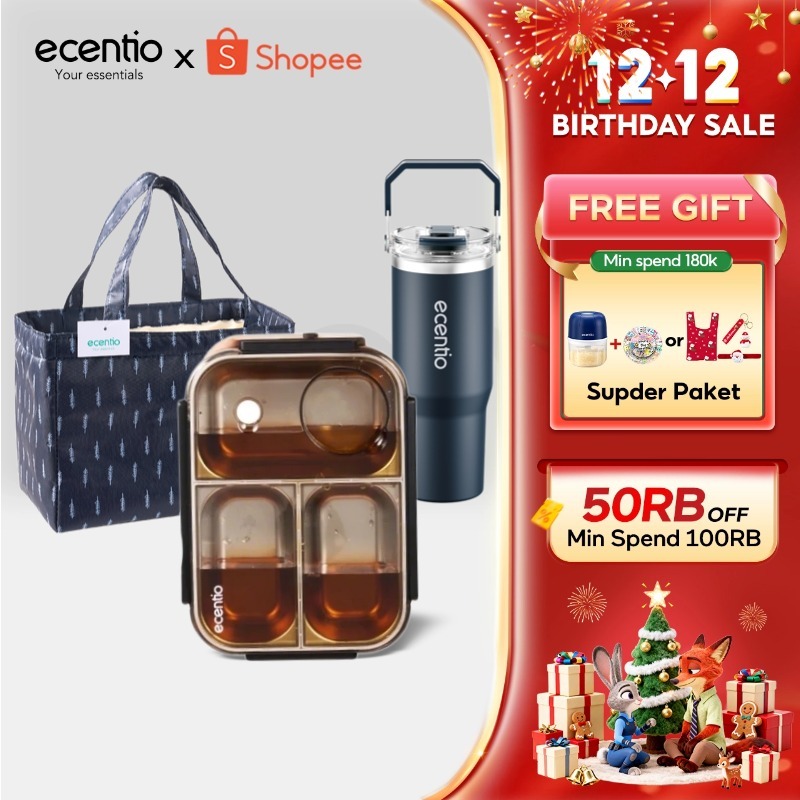 Jual [December Limited Paket]ecentio tumbler Stainless 900ml Portable ...