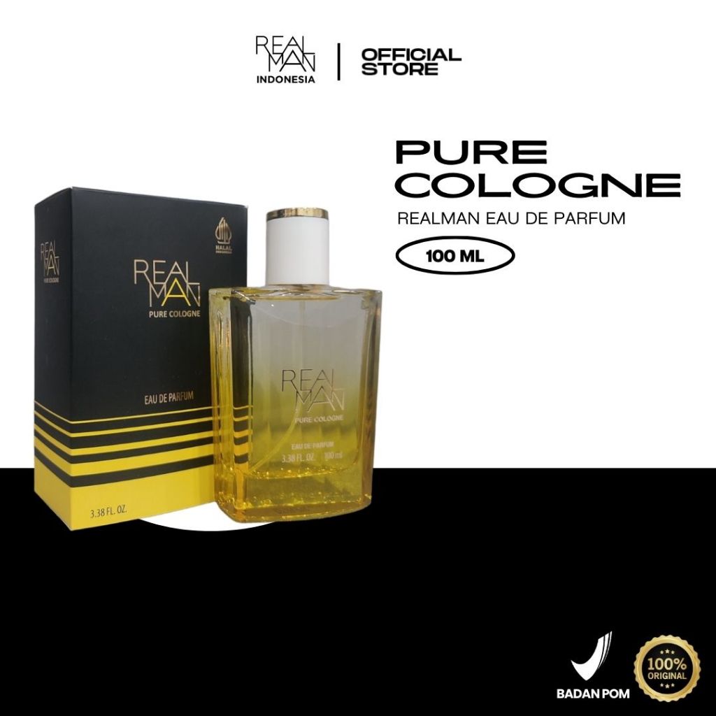 Jual Realman Eau De Perfume Pure Cologne 100ml Parfum Pria Tahan Lama ...