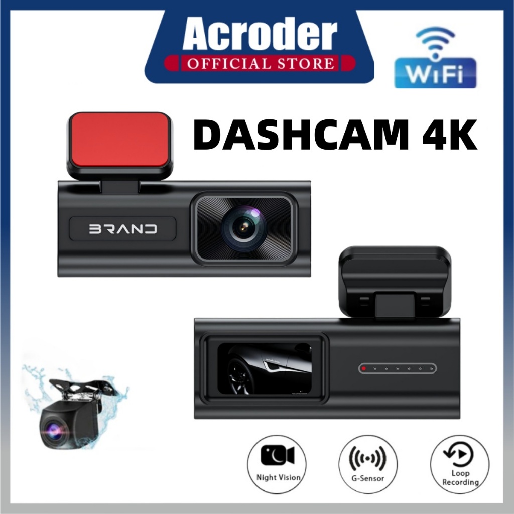 Jual Acroder Dashcam Mobil WiFi GPS 4K 3 Inch Layar Recording Perekaman ...
