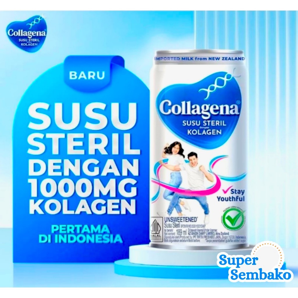 Jual SUSU STERIL COLLAGENA 1000mg KOLAGEN AWET MUDA 189ml PER DUS ISI ...