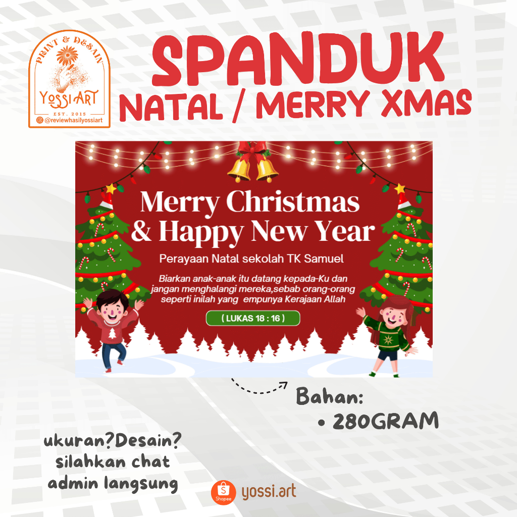 Jual SPANDUK NATAL dan BANNER NATAL BACKDROP ACARA NATAL IBADAH NATAL ...
