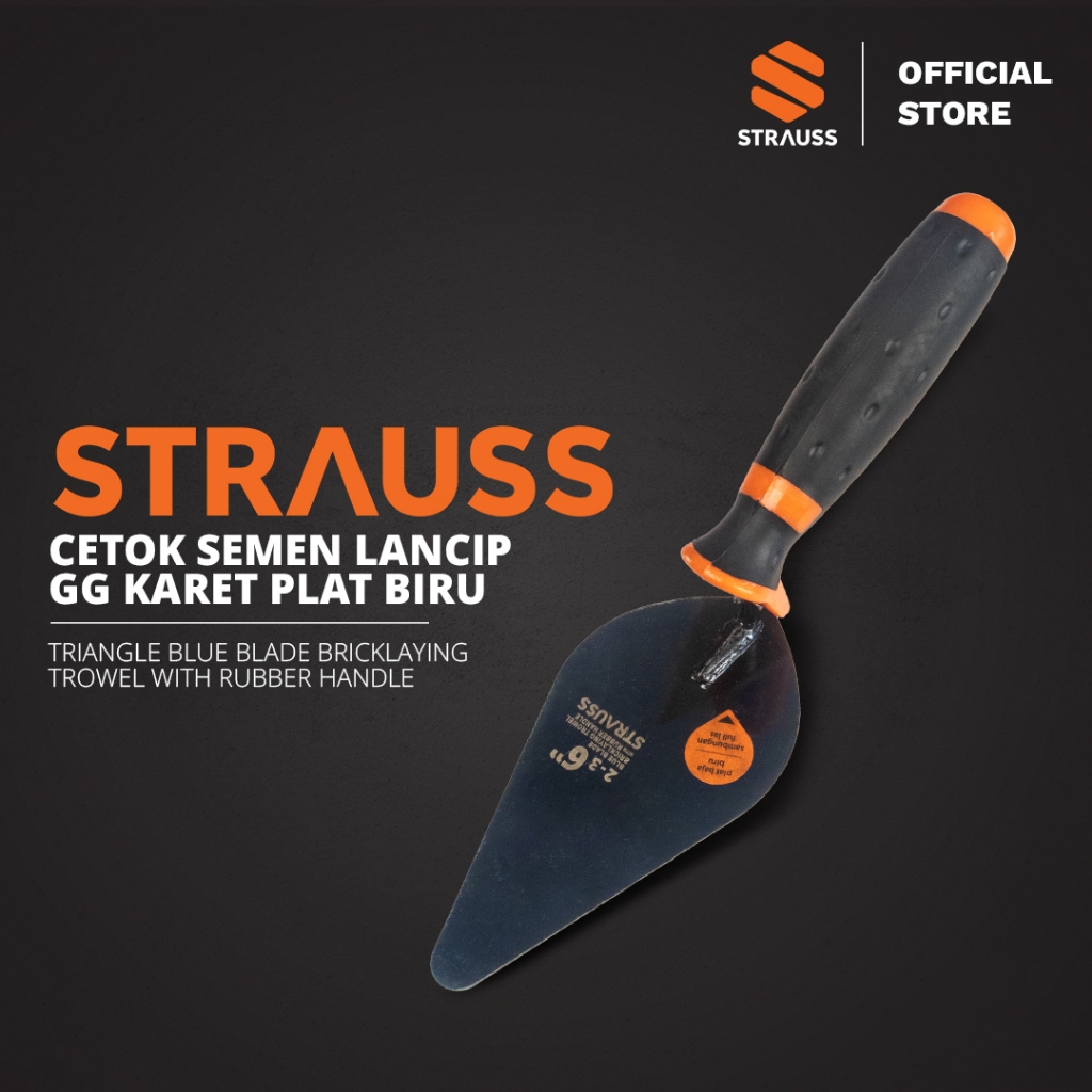Jual STRAUSS Cetok Semen LANCIP Plat Biru 6" / 7" / 8" - Sambungan Las ...