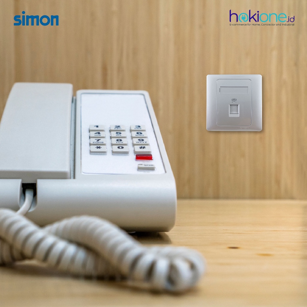 Jual Simon 1 Gang Telp Outlet ( RJ11) - 55214CH-WA | Shopee Indonesia