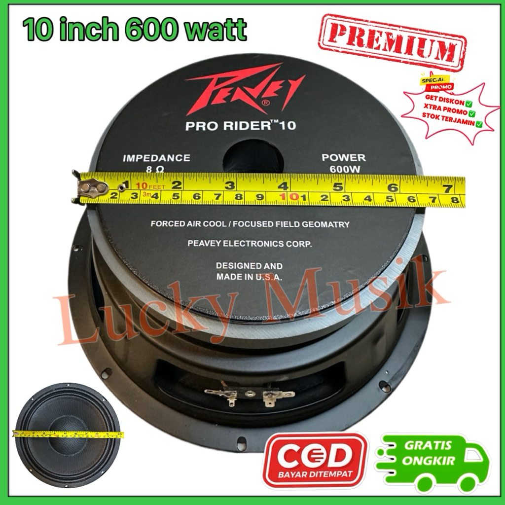 Jual SPEAKER PEAVEY 10 INCI PRO RIDER 600 WATT KOMPONEN Speaker 10 inch ...
