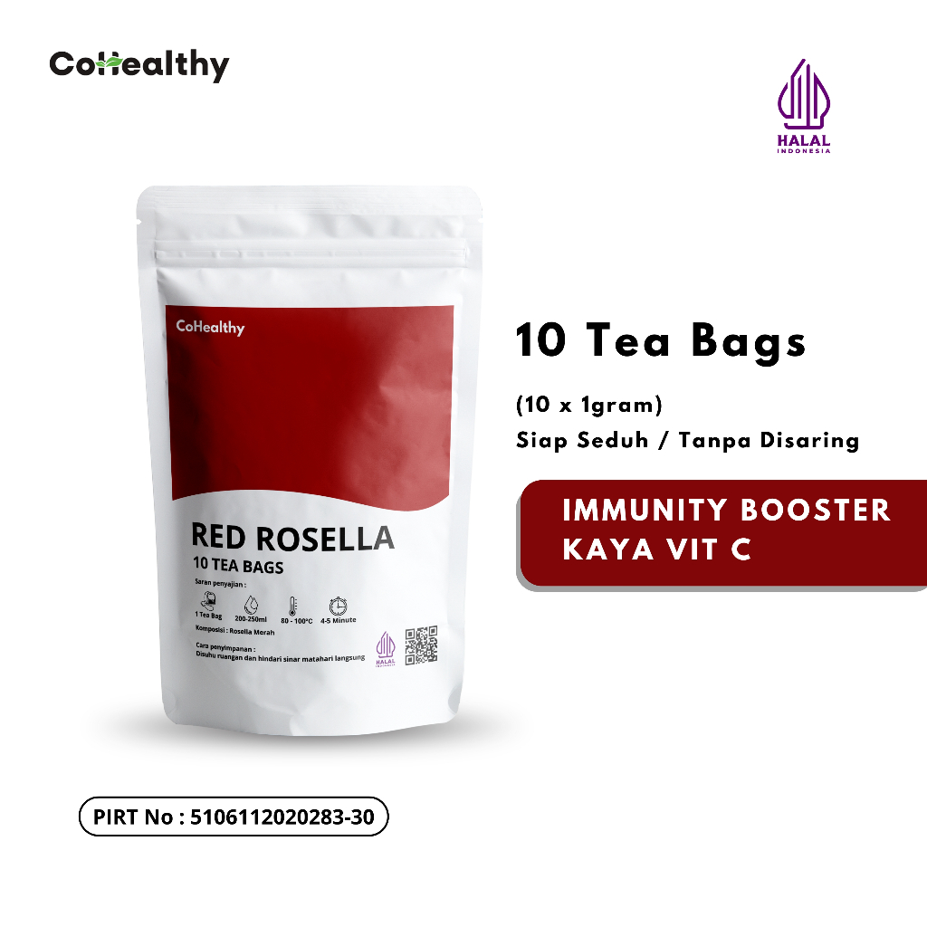 Jual CoHealthy - Tea Red Rosella Teh Bunga Rosella 10 Tea Bags | Shopee ...