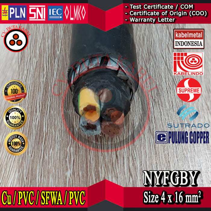 Jual Kabel NYFGBY 4x16 mm2 MERK KABELMETAL (KMI)/SUPREME/KABELINDO ...