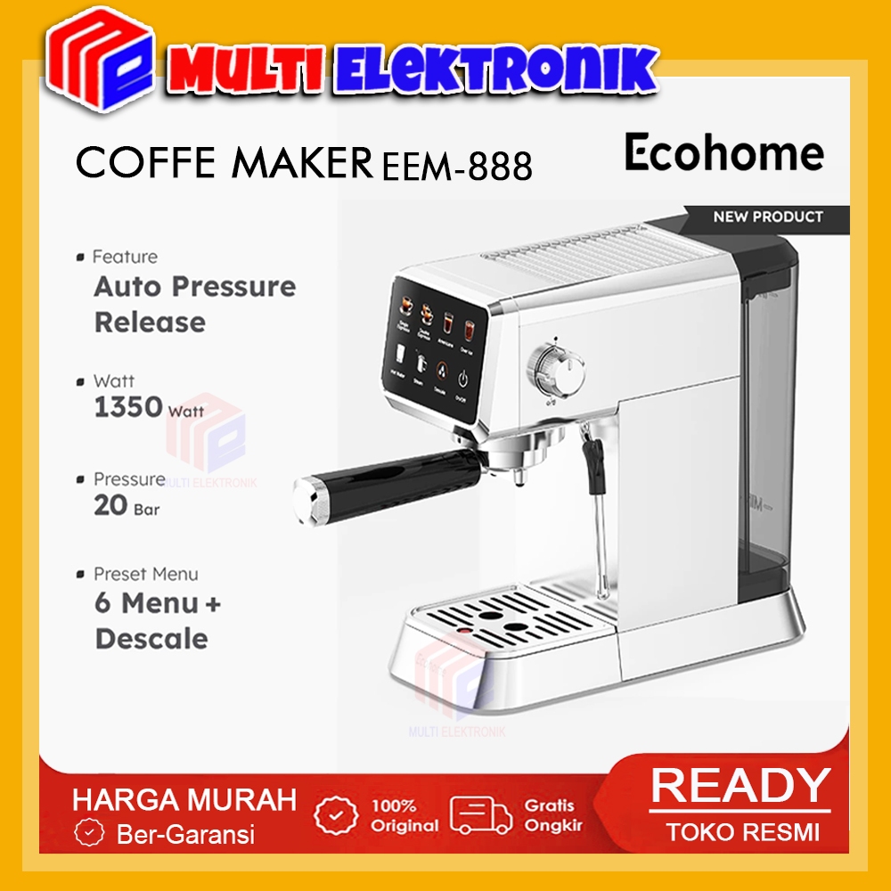 Jual Ecohome Semi-automatic Espresso Machine EEM888 Mesin Kopi Espresso ...
