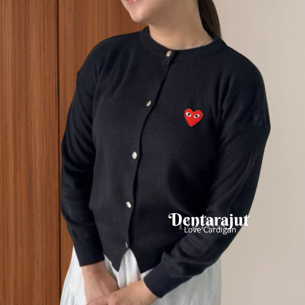 Jual Love Cardy Basic Knit Kancing Premium Korean Style Kardigan Rajut ...